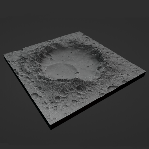 🌙 Lunar crater Moon landscape・ STL File for 3D printing・Cults