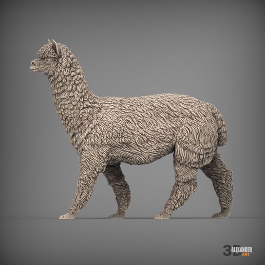 🎨 Llega la alpaca・Archivo STL para Impresión 3D・Cults