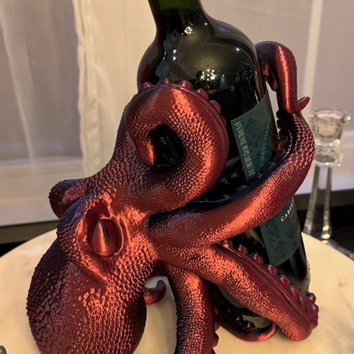 🐙 Bordeaux, The Octopus Wine Holder・3D Print with the Bambulab X1 ...