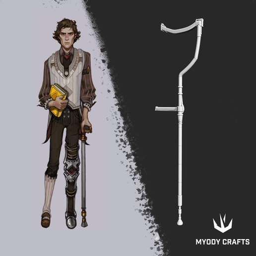 🩼 LEAGUE OF LEGENDS: ARCANE - VIKTOR CRUTCH・ STL File for 3D printing・Cults