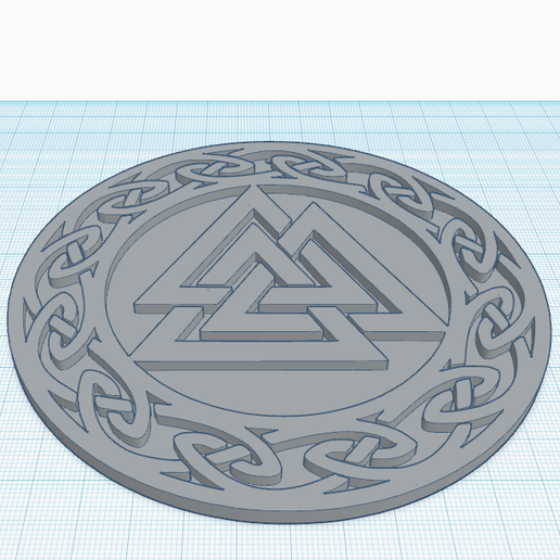 🖼️ Valknut in frame・Free STL File for ・Cults