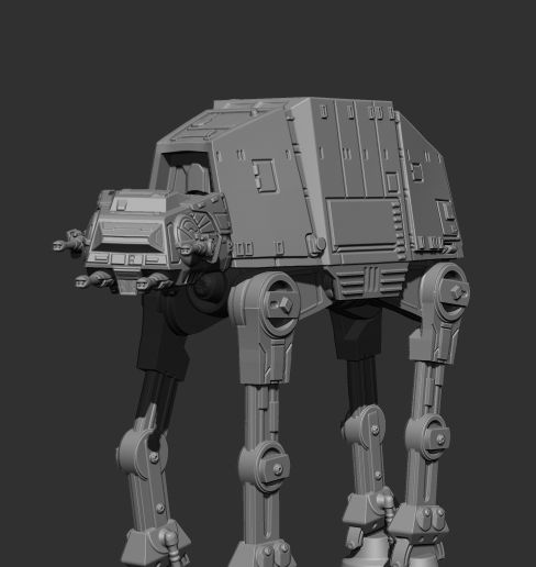 ⭐ Star Wars AT-AT Walker solid version・ 3D File for ・Cults