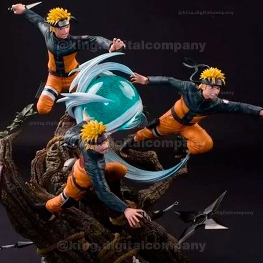 🦸 STL Premium - Naruto Uzumaki and Shadow Clones・ 3D File for 3D ...