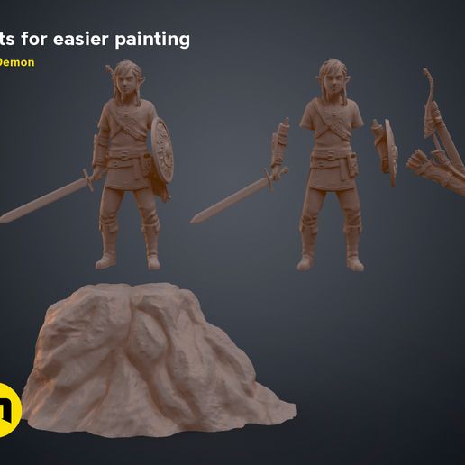 🔗 Link Figure – BOTW Mossarium・ 3D File for ・Cults