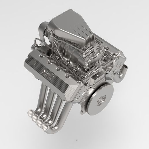 🚙 Blown Ford 427 SOHC CAMMER 1970s・ 3D File for 3D printing・Cults