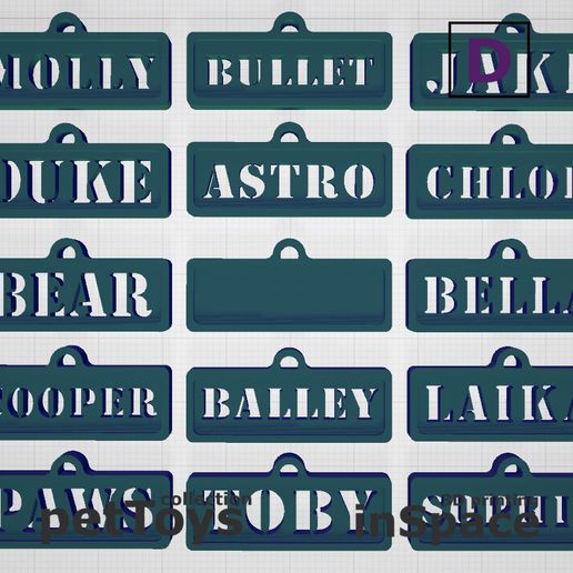 🐕‍🦺Pet - Dog - Tag - Classic - Mega Pack (x58) - Commercial Use・ STL ...