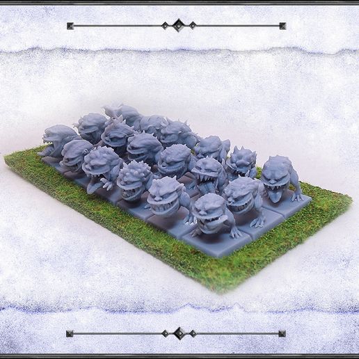 👺 Wild Squig Unit - 28mm Miniatures・ STL File for ・Cults