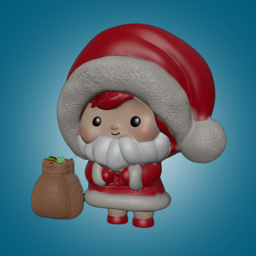 STL file Mini Cute Santa Claus 🎅 ・Design to download and 3D print・Cults