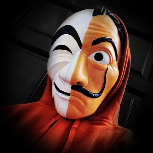 💰 Money Heist Mask - Mixed Version Korea and Spainish・3D-печать на 3D ...