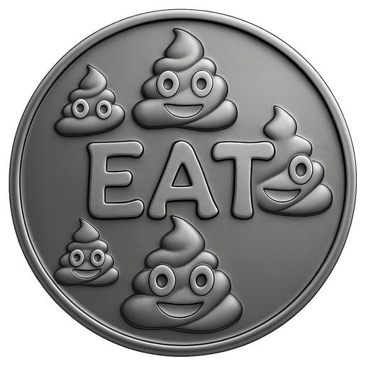 🪙 eat Sh*t / eat poop coin token wall art・ STL File for 3D printing・Cults