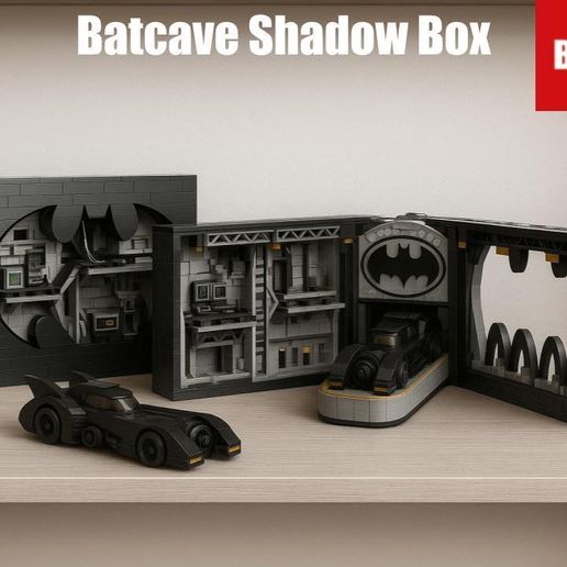 🧱 Brick Batcave Shadow Box Set・ 3D File for 3D printing・Cults