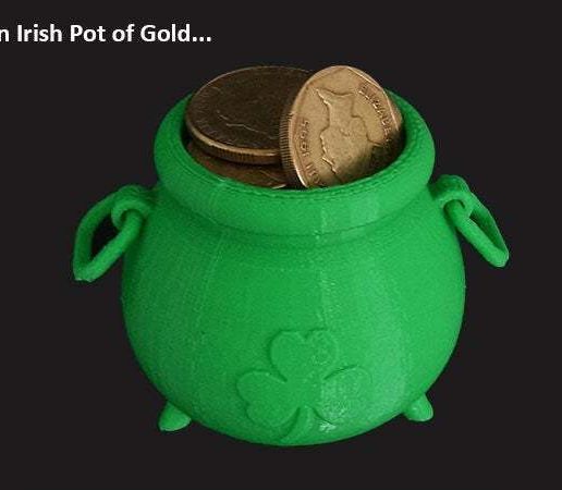 🪴 Irish Pot of Gold・Free STL File for ・Cults
