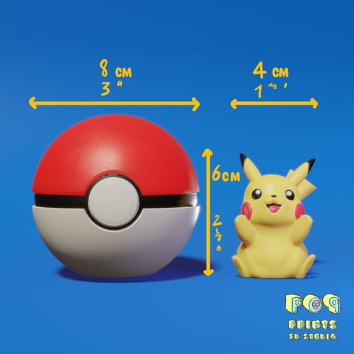 🆓 FREE PIKACHU inside POKEBALL Print In Place・Free STL File for ・Cults