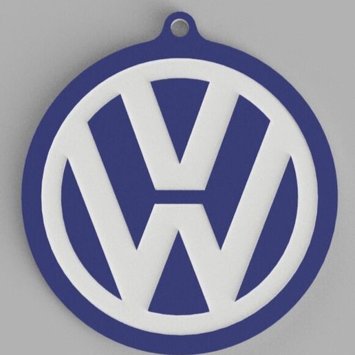 🚗 Volkswagen keychain・ STL File for 3D printing・Cults