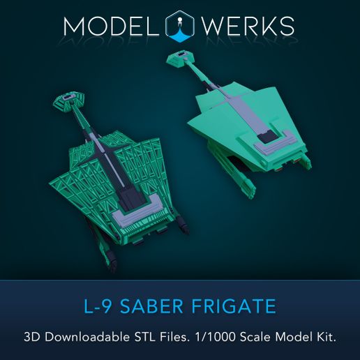 3D file 1/1000 Scale Klingon L-9 Saber Frigate 🖖 ・3D print design to ...