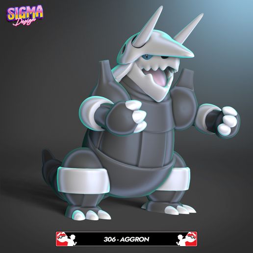3D file 306 aggron 🐉 ・3D printer model to download・Cults