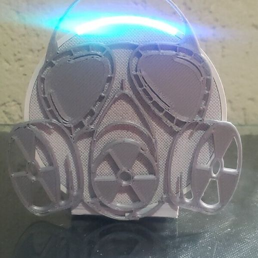 🍎 Suporte Alexa Echo Pop Gas Mask 2 Models・ STL File for 3D printing・Cults