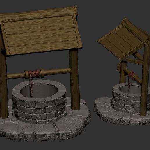 🏙️ Well - STL - RPG MINIATURE・Free STL File for 3D printing・Cults