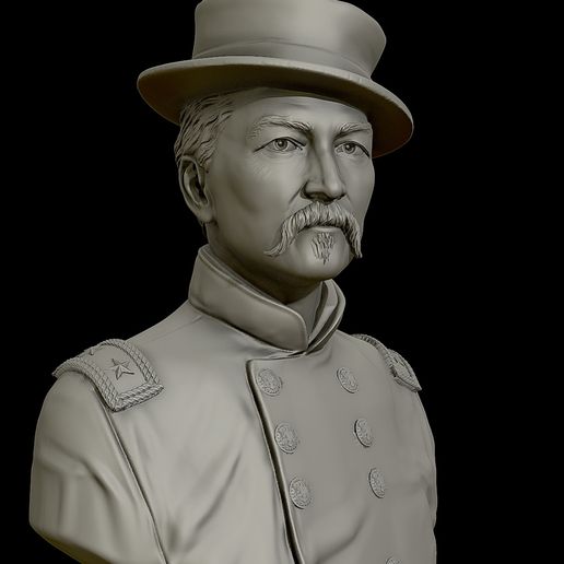 👤 General Philip Sheridan bust sculpture 3D print model・ STL File for ...