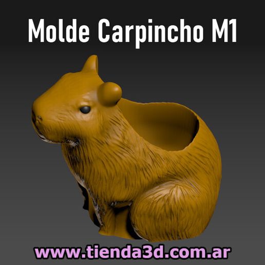 Archivo STL Molde Maceta Carpincho M1 🪴 ・Objeto para impresora 3D para ...