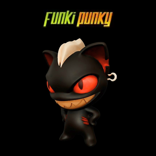 🐱 Funki Punky Skycat X Figure・ STL File for 3D printing・Cults