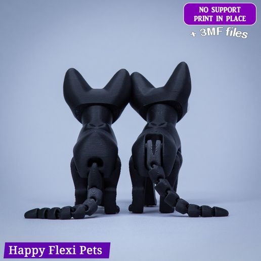 🐱 Kiki the flexi toy - slim cat (#81)・ 3D File for 3D printing・Cults