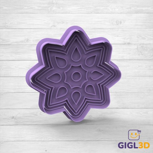 🦭 Mandala 10 Cutter and Stamp・ STL File for 3D printing・Cults