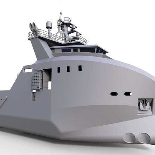 STL file Diving support vessel Schiffsmodell Modelship 🤿 (DXF)・Model to ...
