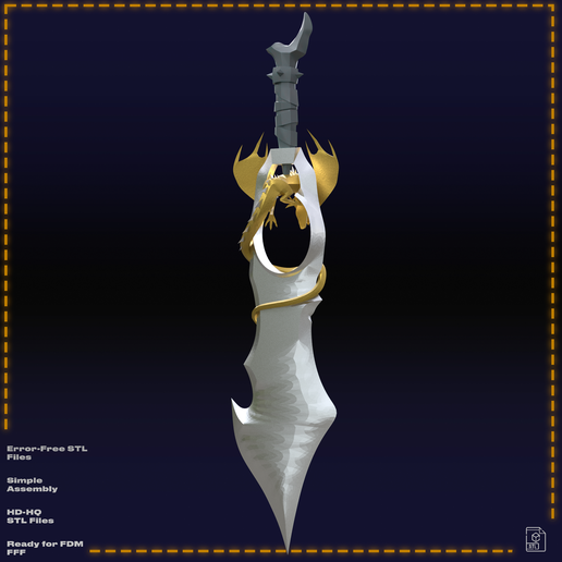 🐉 Dragon Sword・Free STL File for 3D printing・Cults
