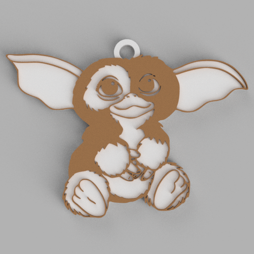 STL file Gremlins Gizmo keychain - pendant - earring 🗝️ ・3D print ...