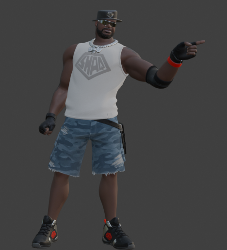 🫵 SHAQ DJ Diesel Pointing at You Fortnite Style 3D Model - Interactive ...
