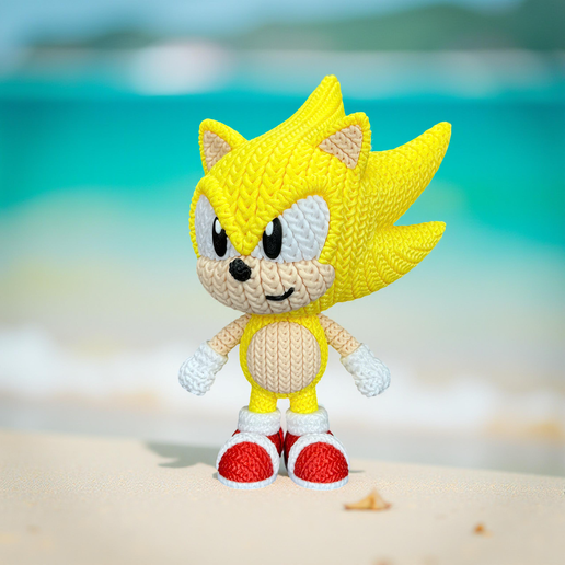 🎁 Super Sonic - Knitted - Crochet - Multipart・ 3MF File for 3D printing ...