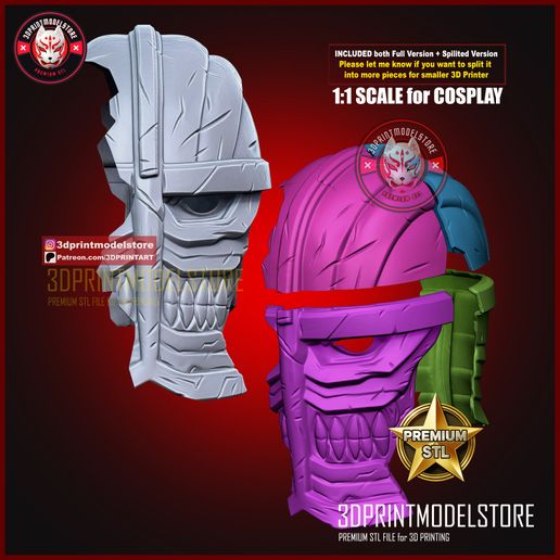 🪖 Shinji Hollow Half Mask - Bleach Ichigo Mask - Anime Cosplay・ 3D File ...