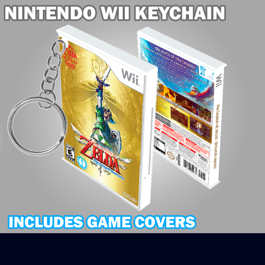 🗝️ Nintendo Wii Game Case Case Keychain・ STL File for 3D printing・Cults