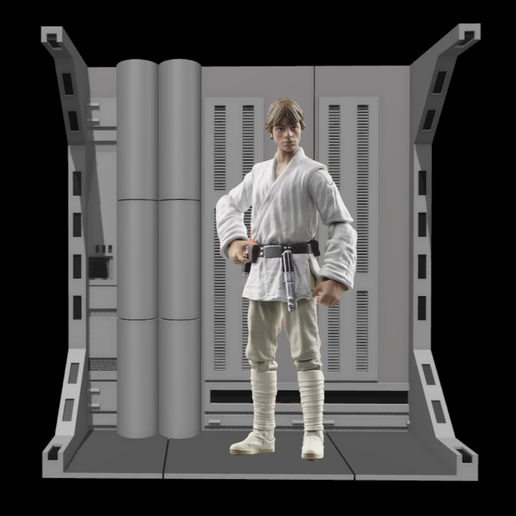 3D file Star Wars Death Star Corridor 4 Diorama for 3.75, 6, 12 ...