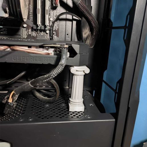 🏛️ Adjustable Greek Pillar GPU Support・Free STL File for 3D printing・Cults