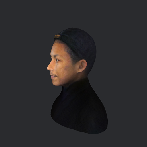 3D file Pharrell Williams-bust/head/face ready for 3d printing 👤 ・Model ...
