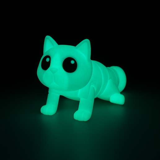 🐱 Cute Articulated Kitten STL – 3D Print Flexible Gray Cat Figure ...