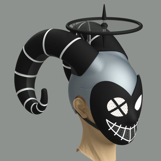 🏨 Hazbin Hotel Lute Angel Exorcist Helmet. TV series, cartoon, props ...
