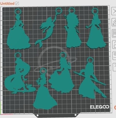 👸 disney princess 31 keychain pack・ STL File for 3D printing・Cults