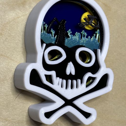 💀 Skull Shadow Box・ STL File for ・Cults