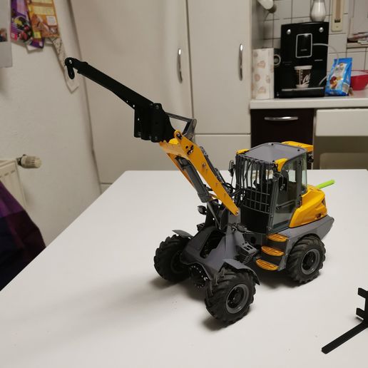 🛞 Lesu MLC8 Mini Wheel Loader Boom Wheel loader RC model making・ STL ...