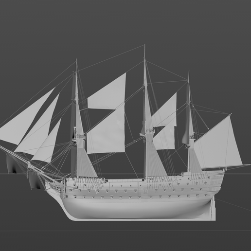 ️ [Naval Action] Victory sailboat digital model・ OBJ File for 3D ...