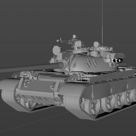 🪖 Soviet T-55AMD-1 tank 3D model material・ OBJ File for 3D printing・Cults