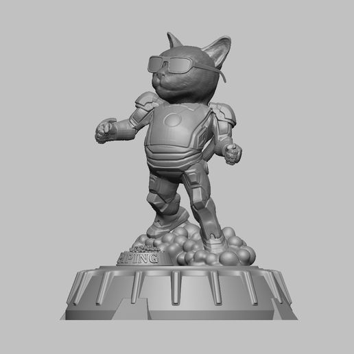 STL file Iron Man Cat 👨 ・3D print design to download・Cults