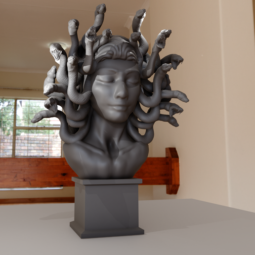 Fichier STL medusa head bust statue stl 👤 ・Design pour imprimante 3D à ...