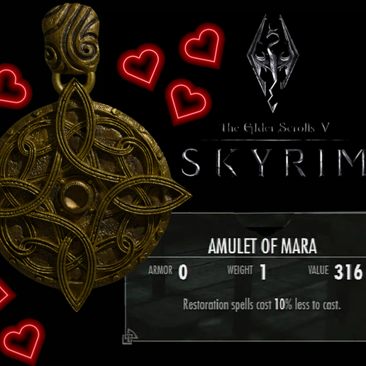 Archivo STL Amulet of Mara (Skyrim Love Pendant) S.Valentine's gift ️‍🔥 ...
