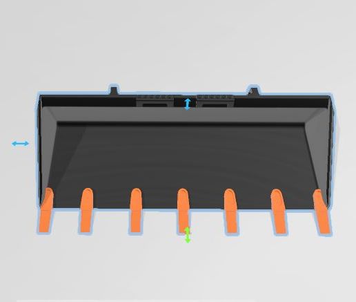 🪣 AN3DRC Bucket with tooth for mini loader BobCat・Free STL File for 3D ...