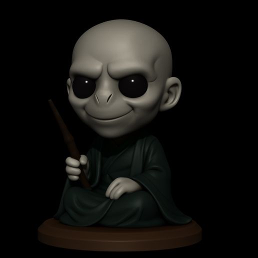 🗿 Cute Voldemort Wizard – Chibi STL Figure・ STL File for 3D printing・Cults