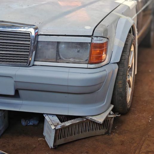 🚗 Front diffuser Mercedes w201 190・3D Print・Cults